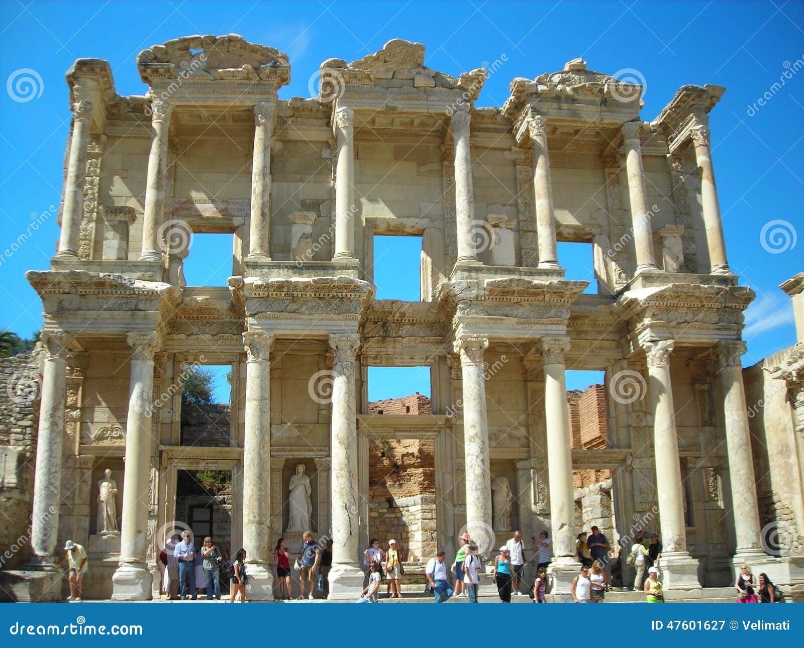 Ruins Of The Library At Nysa Ancient Site In Aydin Province Of Turkey ...
