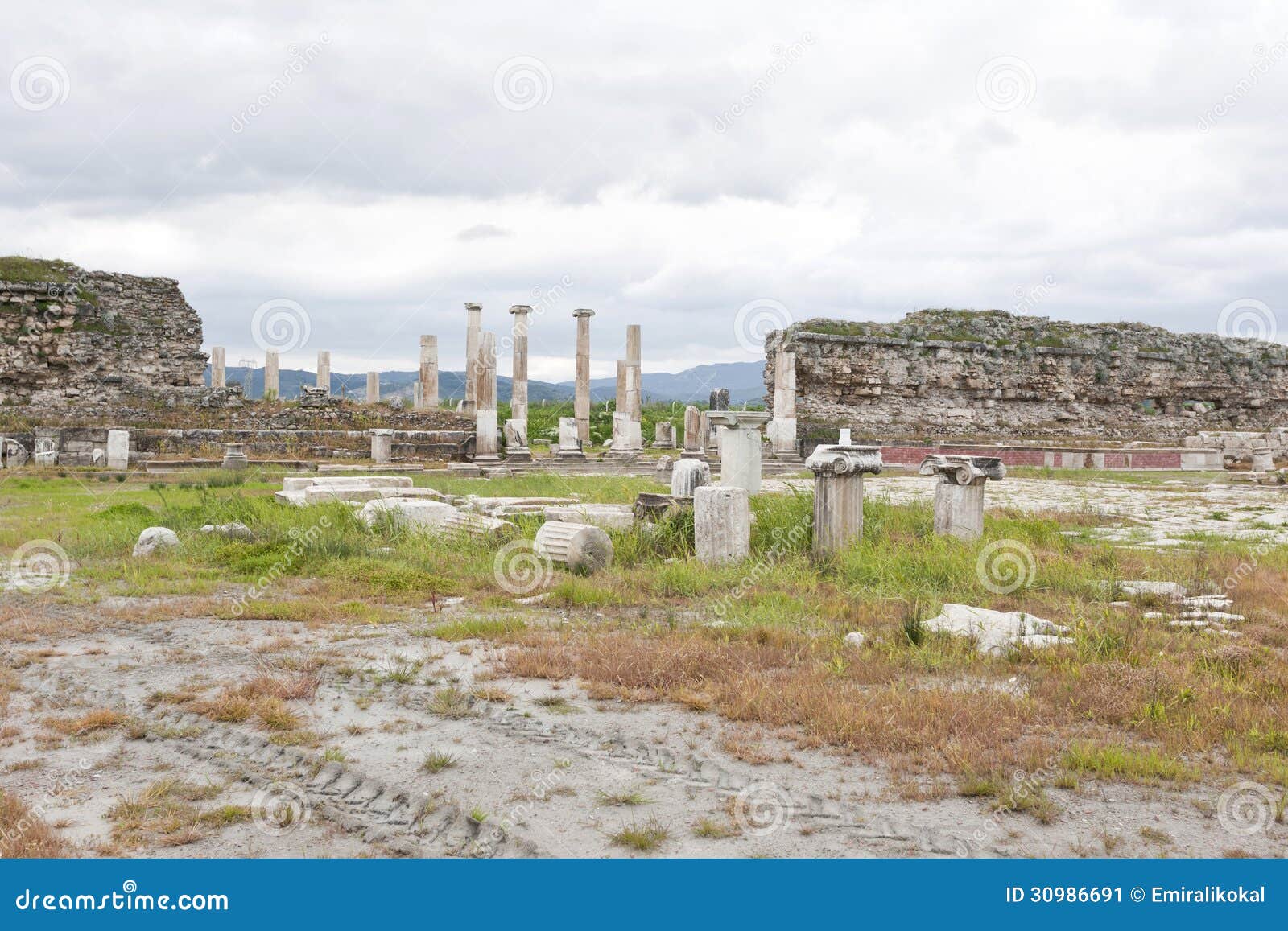 Ruins of Magnesia stock image. Image of building, turkey - 30986691