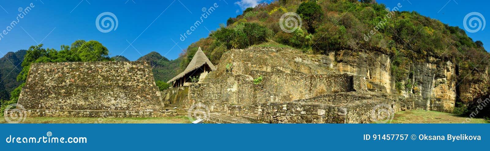 Ruins in Malinalco, Archaeological Site in Mexico. Stock Image - Image ...