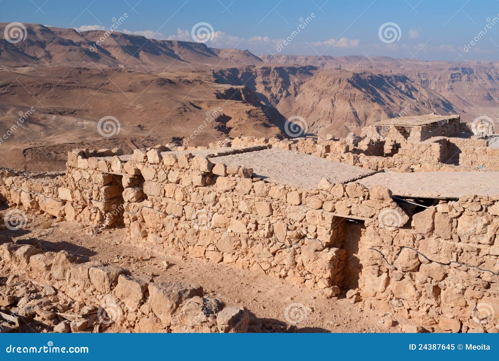 Ruins of Masada stock image. Image of masada, culture - 24387645