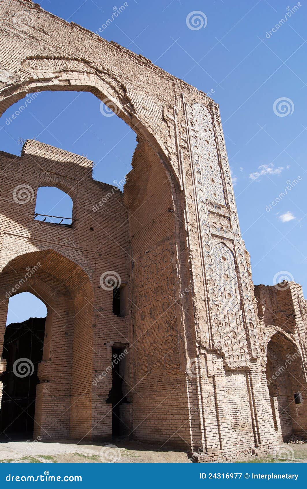 Ruins of the Mausoleum in Samarkand, Uzbekistan Stock Image - Image of ...