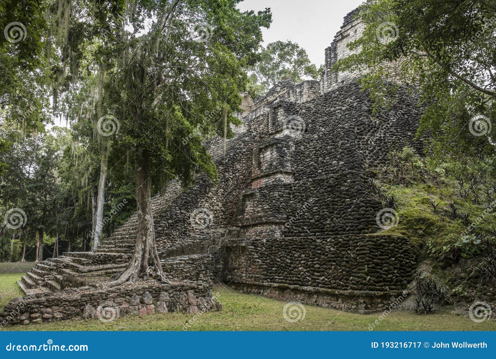 Ruins of the Mayan Temple of Dzibanche in Mexico Stock Image - Image of ...