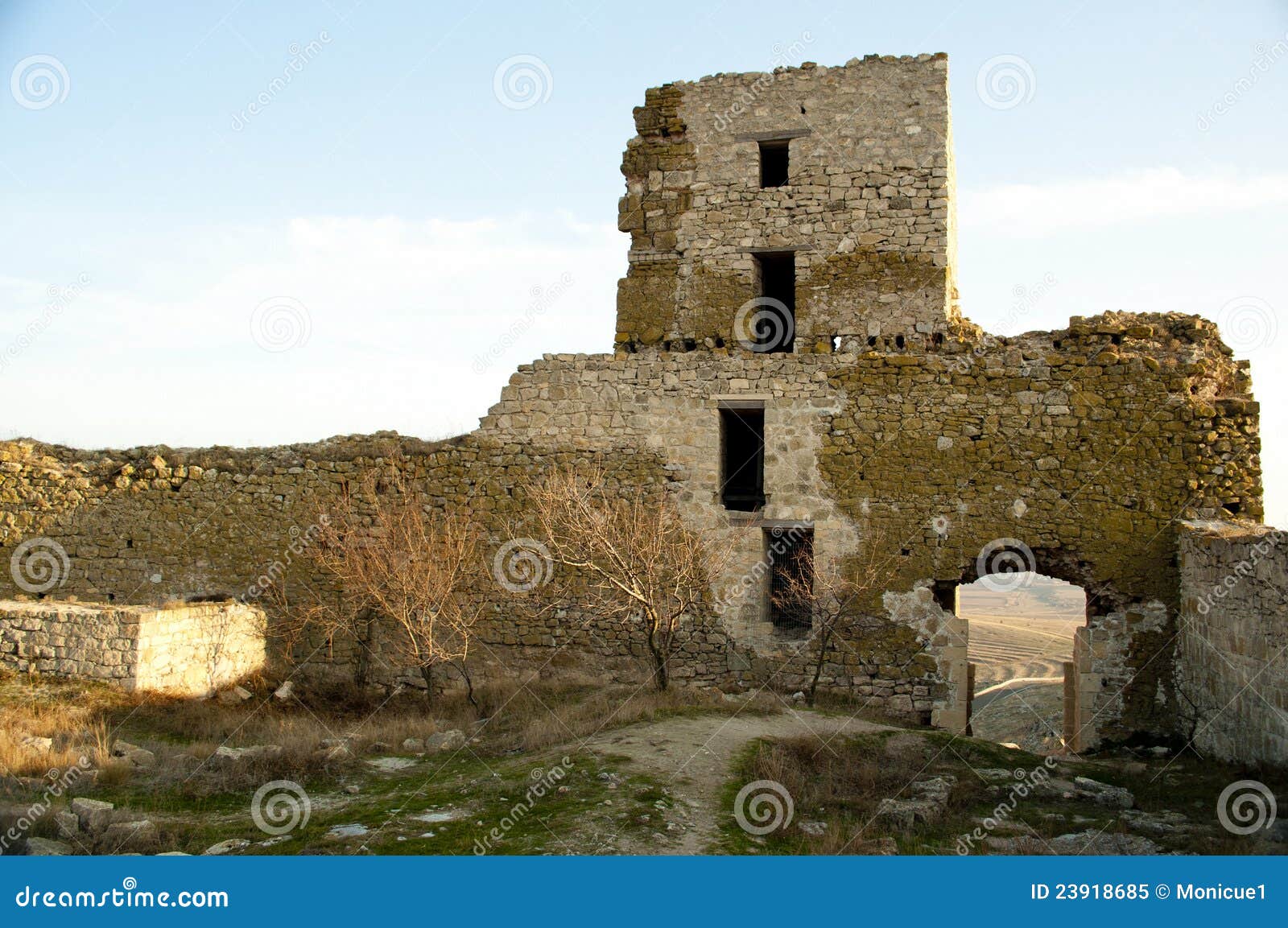 Ruins of Medieval Fortress Enisala Stock Image - Image of tourist ...