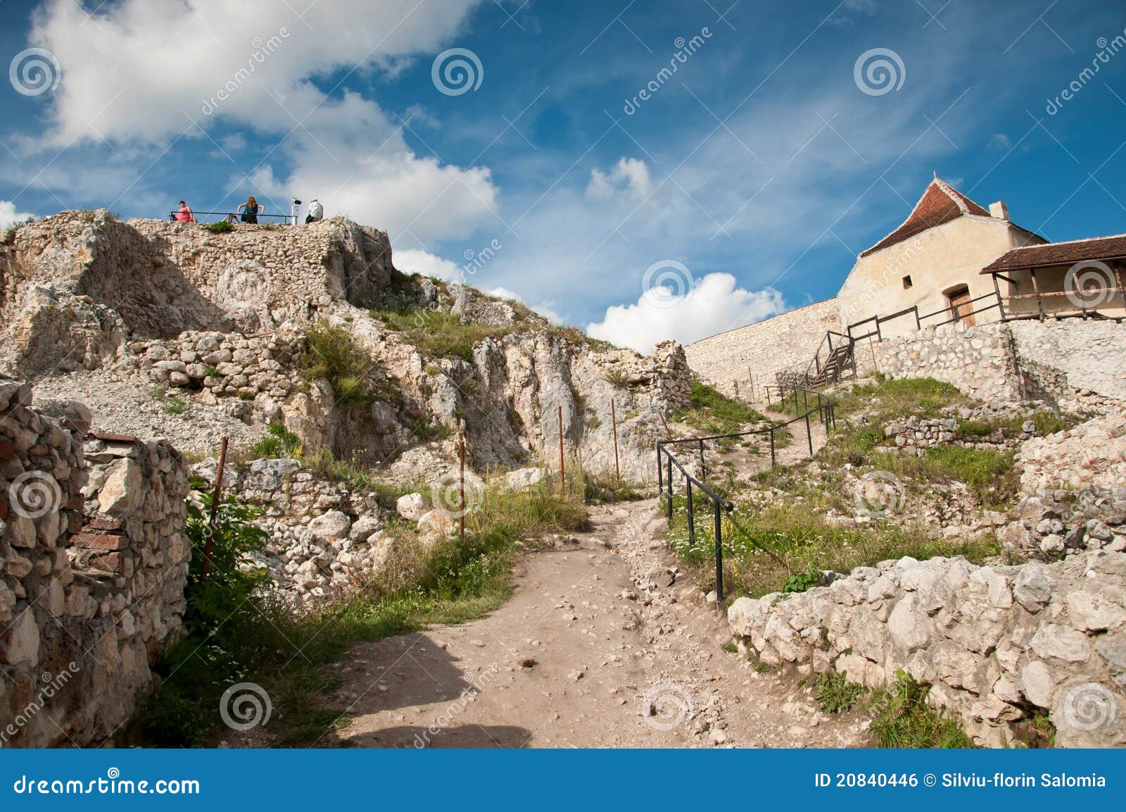 Ruins at the Medieval Fortress in Romania Stock Photo - Image of ...