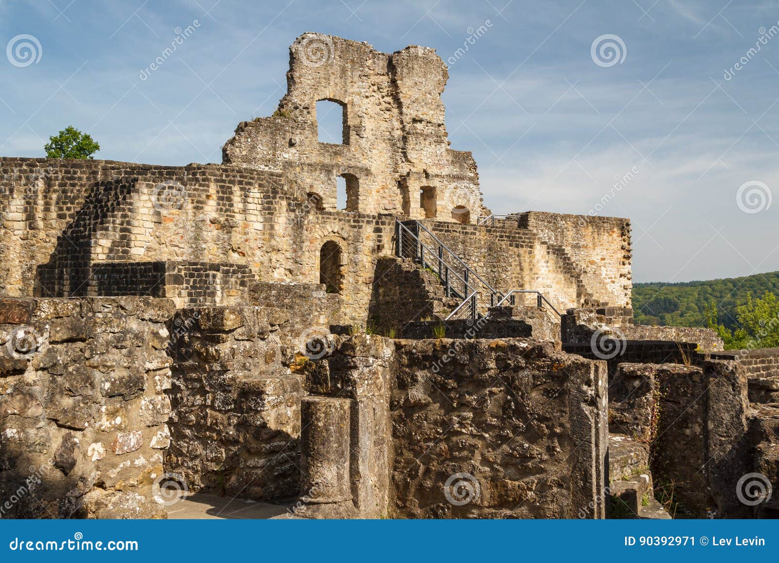 Ruins of the Medieval Larochette Castle Stock Image - Image of ...