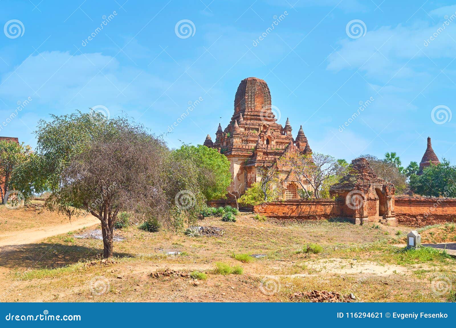 The Temple Complex in Bagan, Myanmar Stock Image - Image of ...