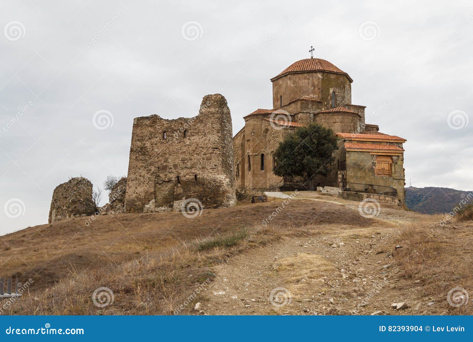 Ruins of the Medieval Walled Monastery of Jvari Stock Photo - Image of ...