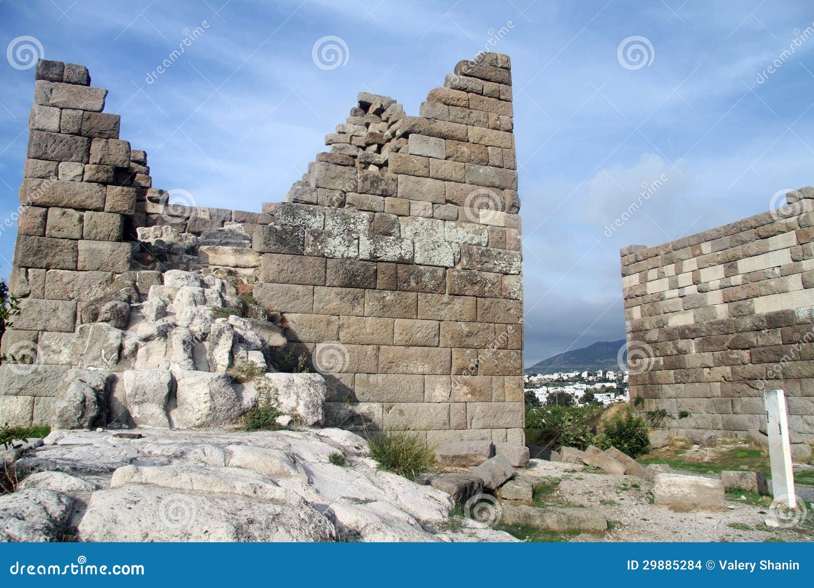 Gate in Bodrum stock photo. Image of gravel, blue, turkey - 29885284