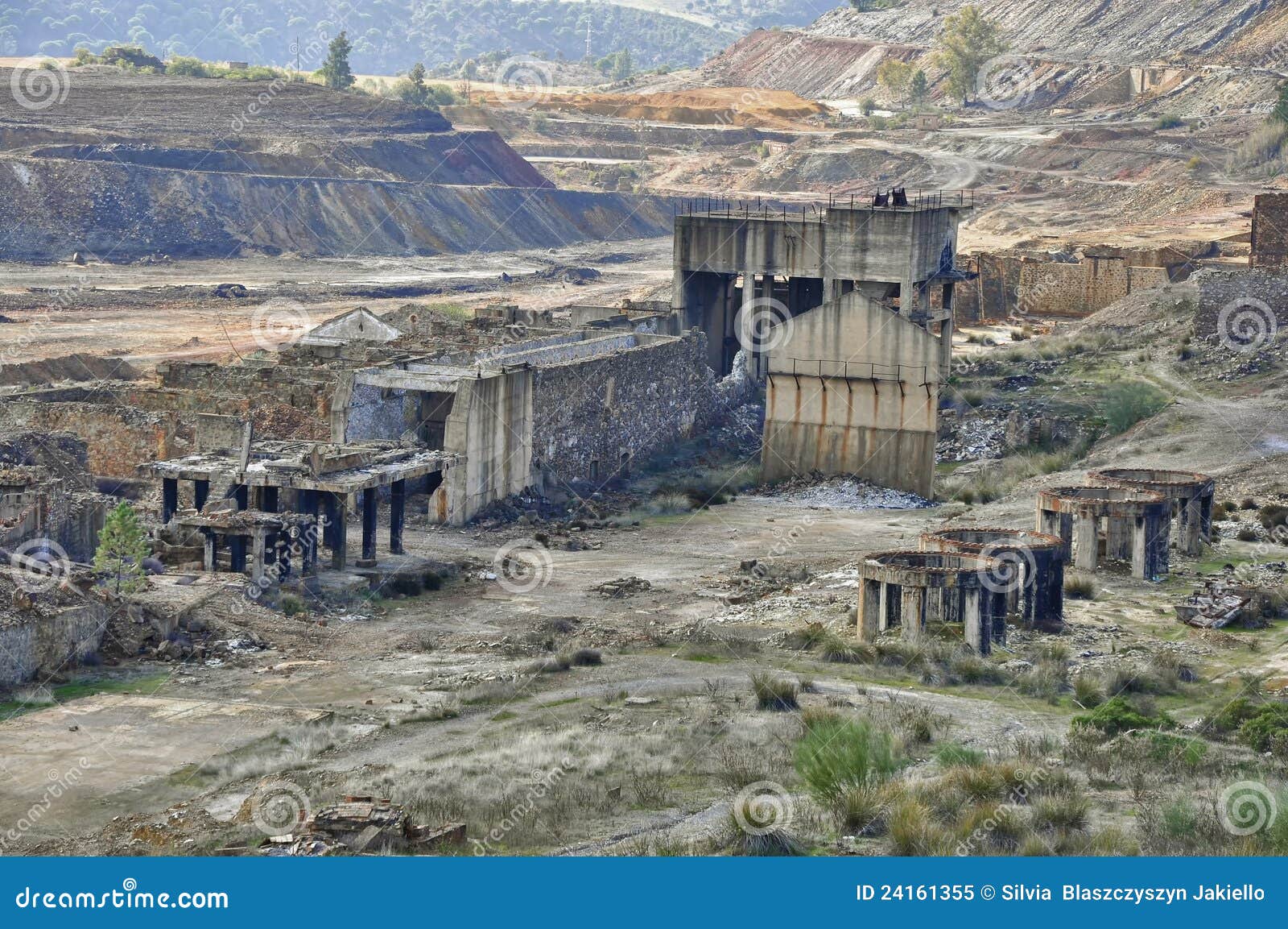 Ruins of Mines of Rio Tinto, Spain Stock Image - Image of dirty ...