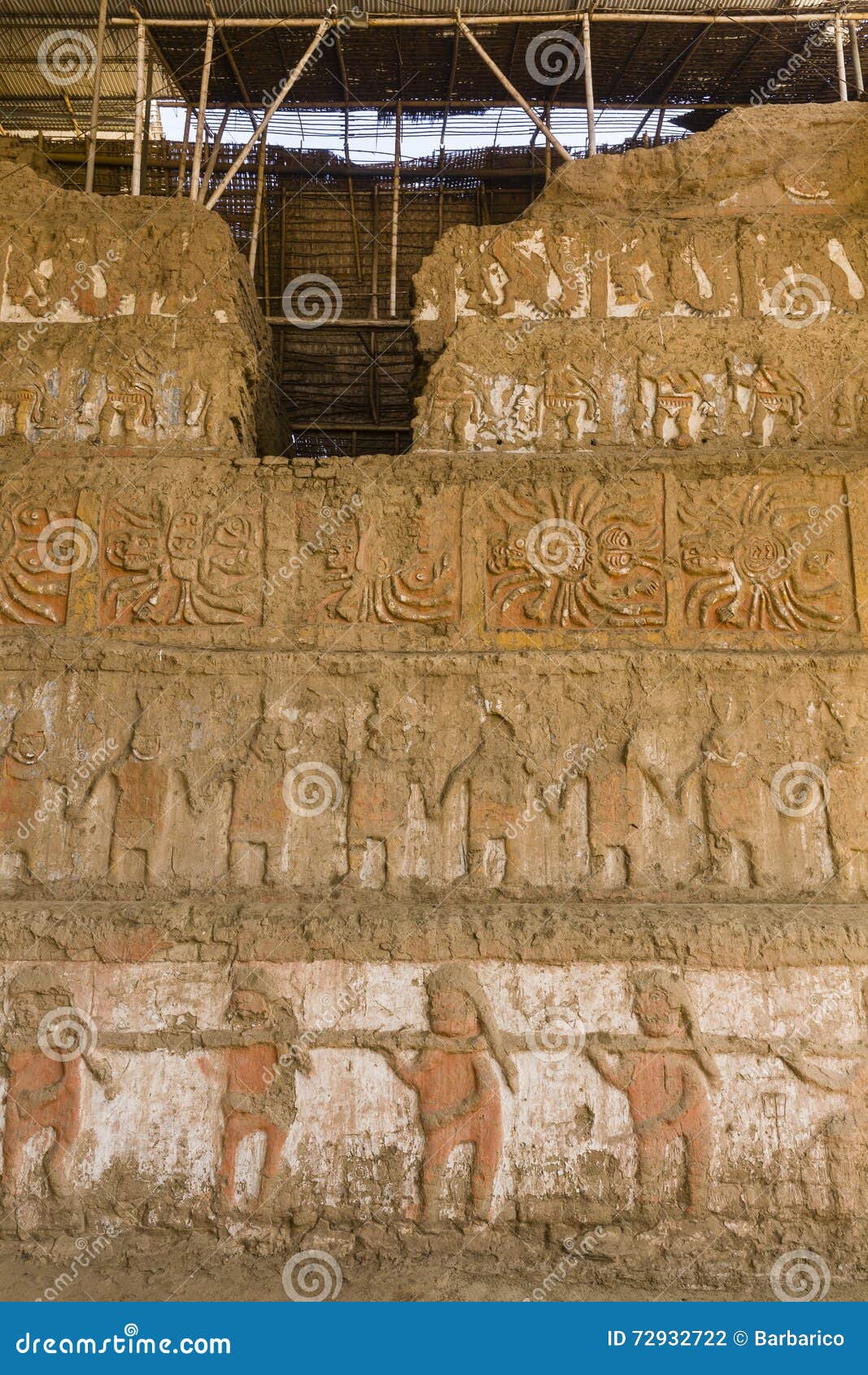 The Ruins of a Moche Temple Stock Photo - Image of geographic, south ...