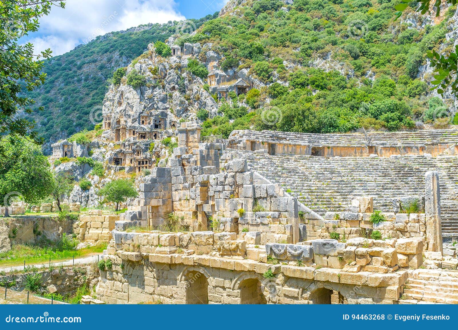 The ruins of Myra stock photo. Image of ceremony, amphitheater - 94463268
