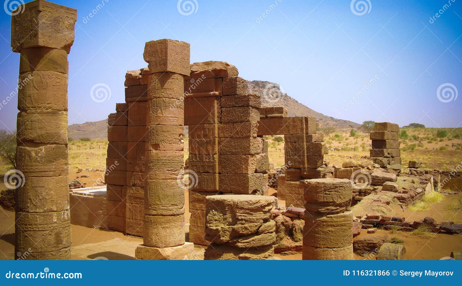 Ruins of Naqa Meroe, Ancient Kush, Sudan Stock Photo - Image of ...