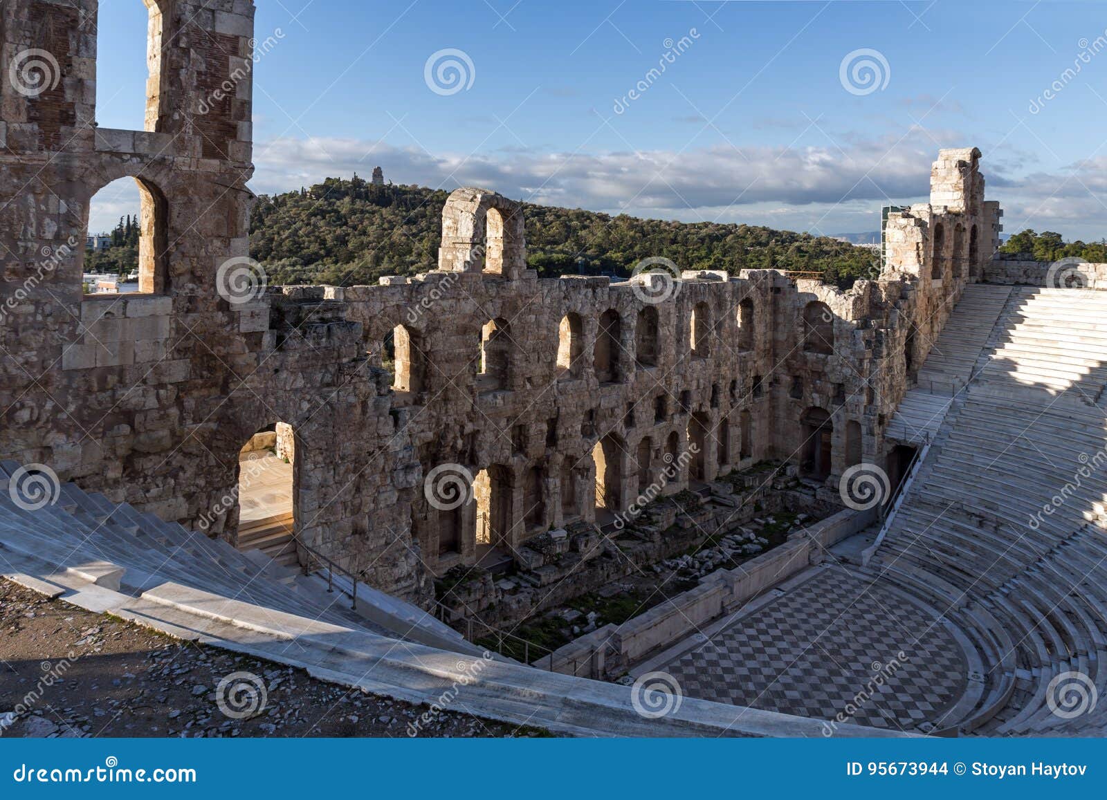 Ruins of Odeon of Herodes Atticus in the Acropolis of Athens, Greece ...