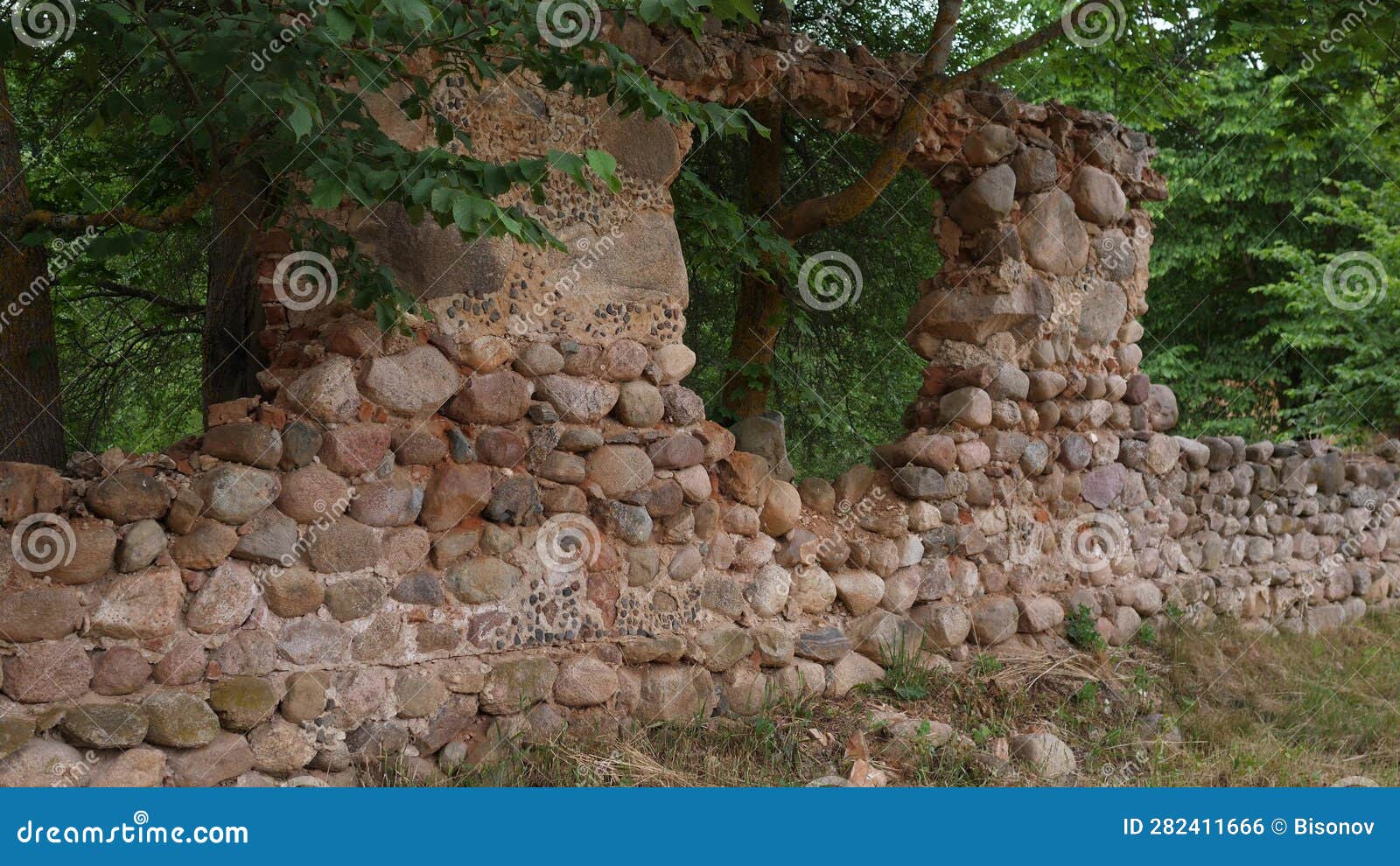 Ruins of an Old Ancient Stone Building Stock Photo - Image of ...