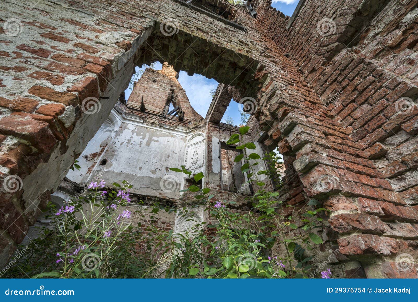 Ruins of Old Baroque Palace in Gladysze Stock Photo - Image of broken ...