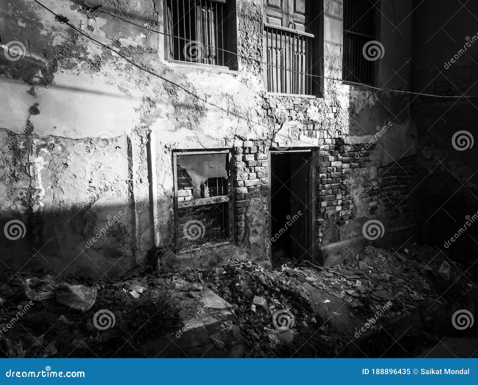 Ruins of Old Brick Building in India. Stock Image - Image of history ...