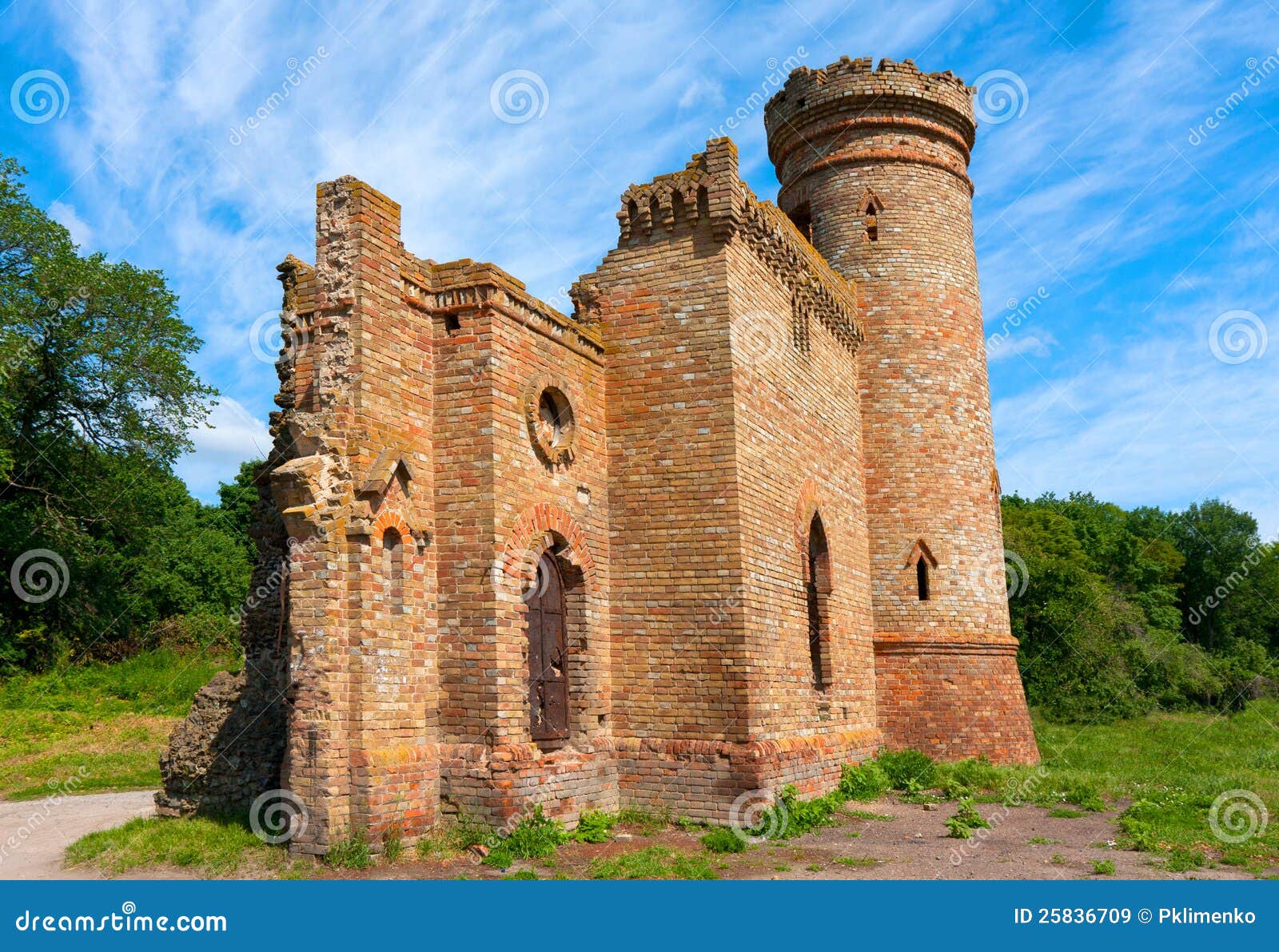 Ruins of old castle stock image. Image of medieval, antique - 25836709