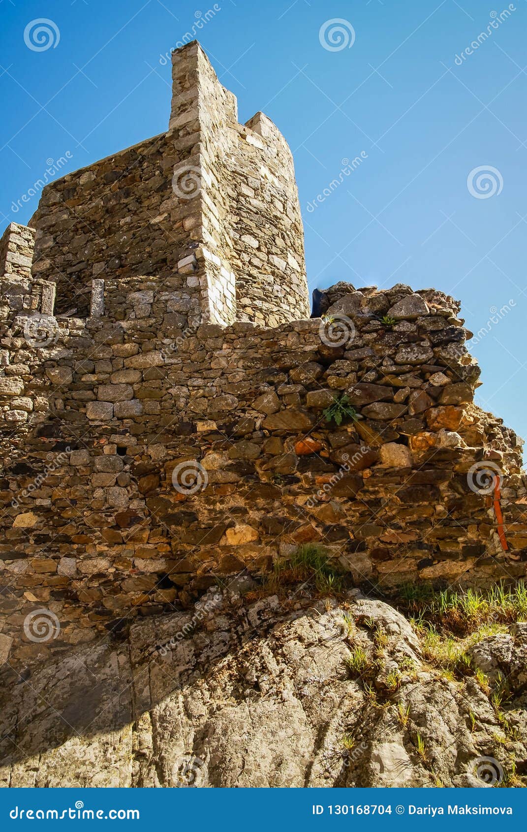 Ruins of Old Castle in Monleon in Spain Stock Photo - Image of castle ...