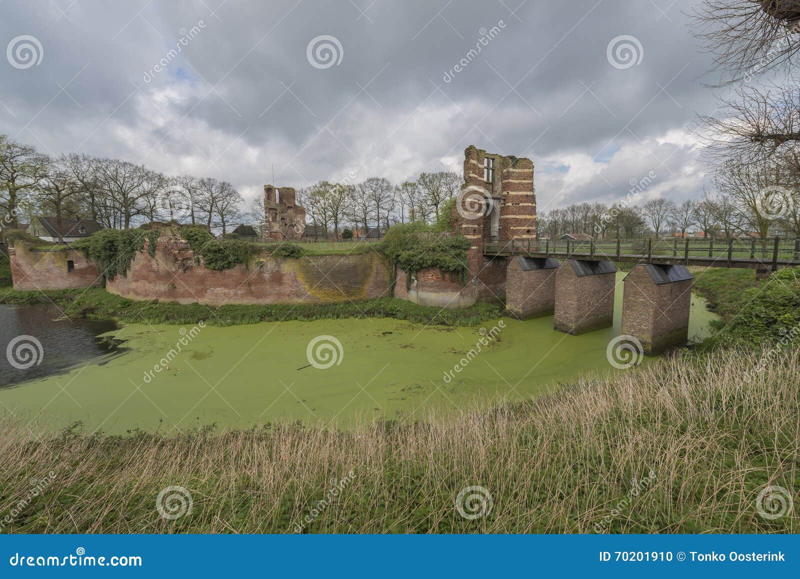Ruins of an Old Castle in Netherlands Stock Photo - Image of bricks ...