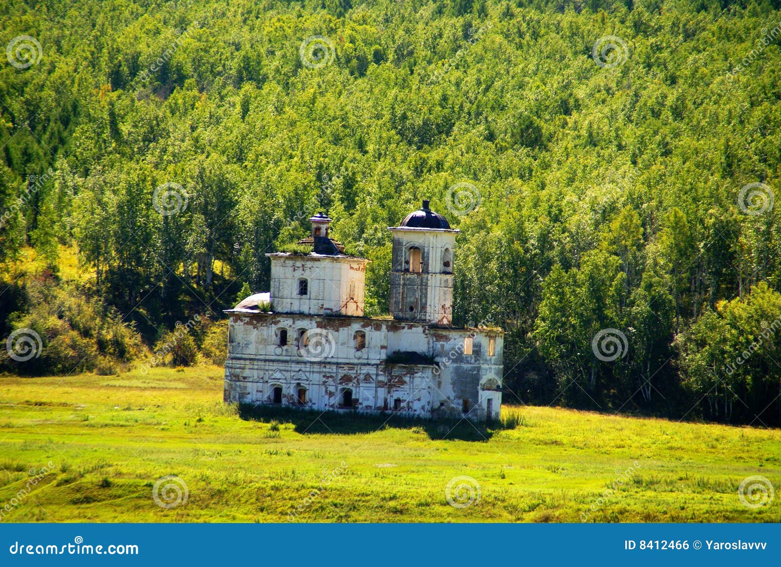 Ruins of Old Church. Eastern Siberia. Russia Stock Photo - Image of ...