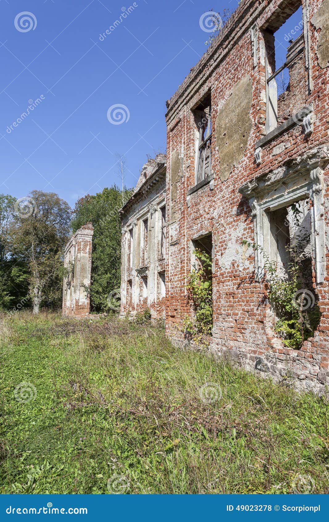 The Ruins of the Old Manor House Stock Photo - Image of antique ...