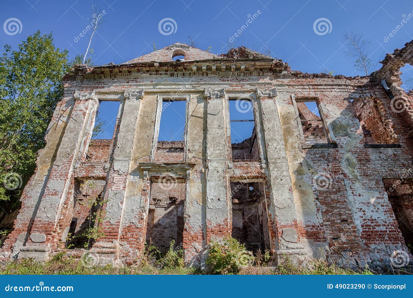 The Ruins of the Old Manor House Stock Photo - Image of building ...