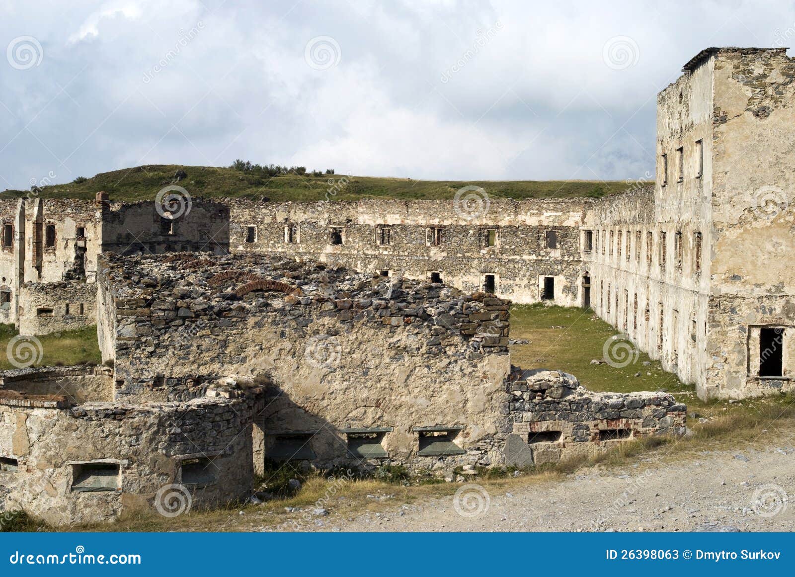 Ruins the Old Military Fortification in Alps Stock Image - Image of ...
