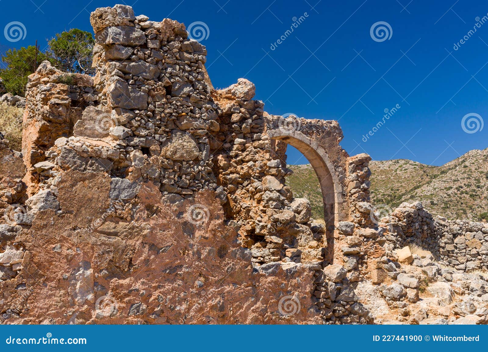 Ruins of an Old Monastery at Katholiko, Chania, Crete Stock Photo ...