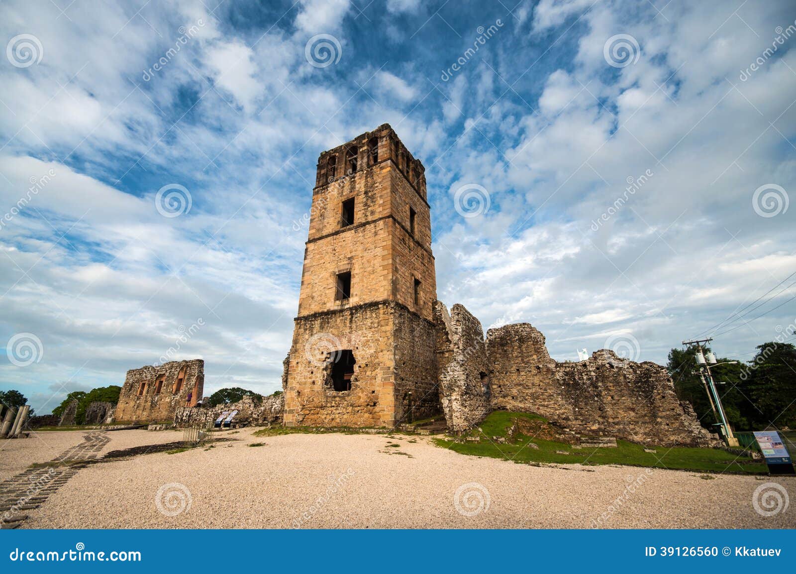 Ruins of Old Panama stock photo. Image of bricks, fortification - 39126560