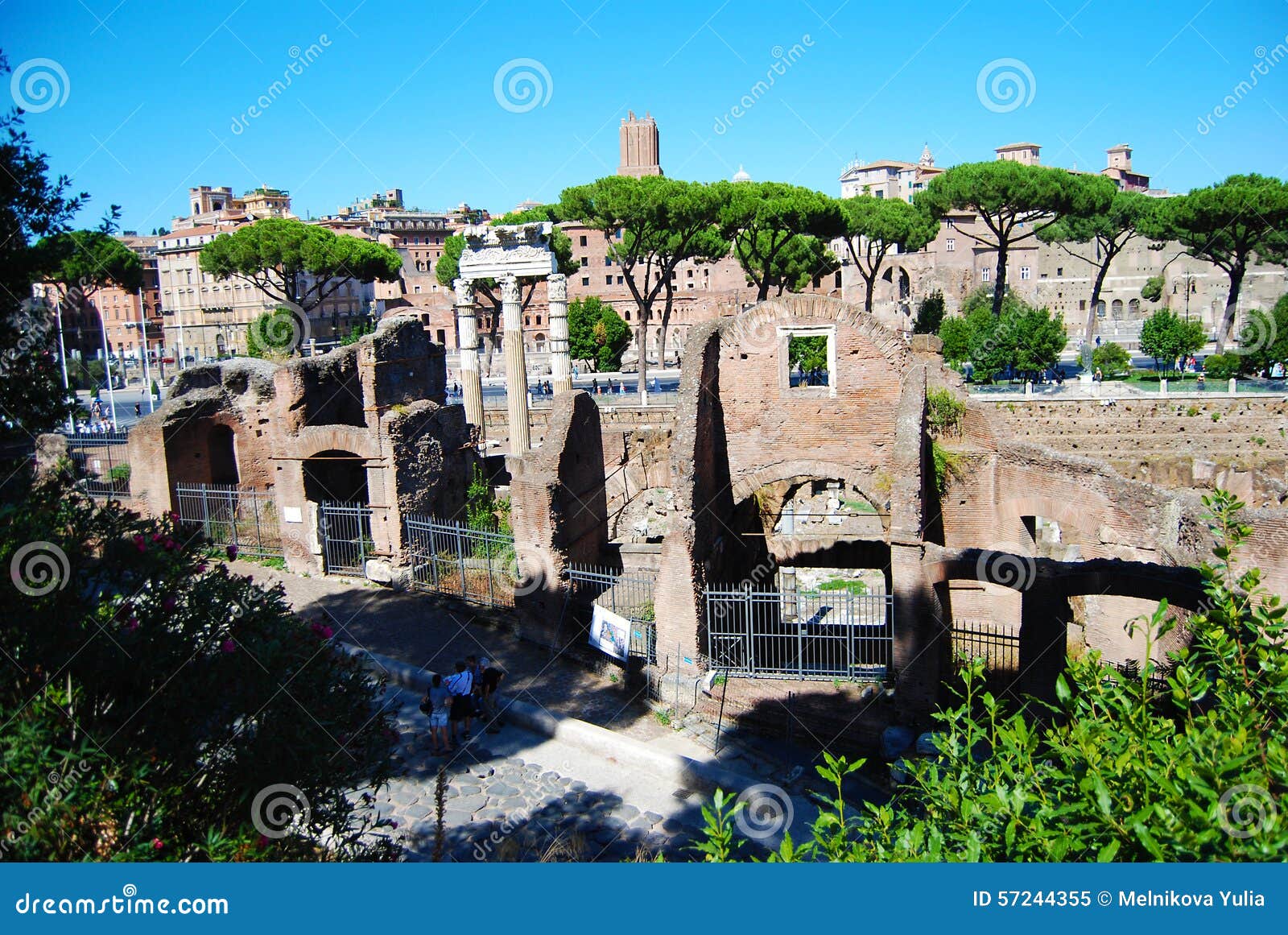 Ruins in old Rome scenery editorial image. Image of antique - 57244355