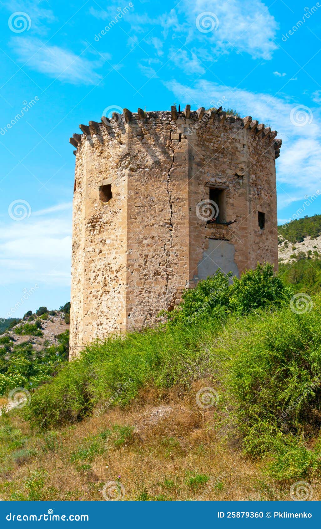 Ruins of old tower stock photo. Image of home, landscape - 25879360