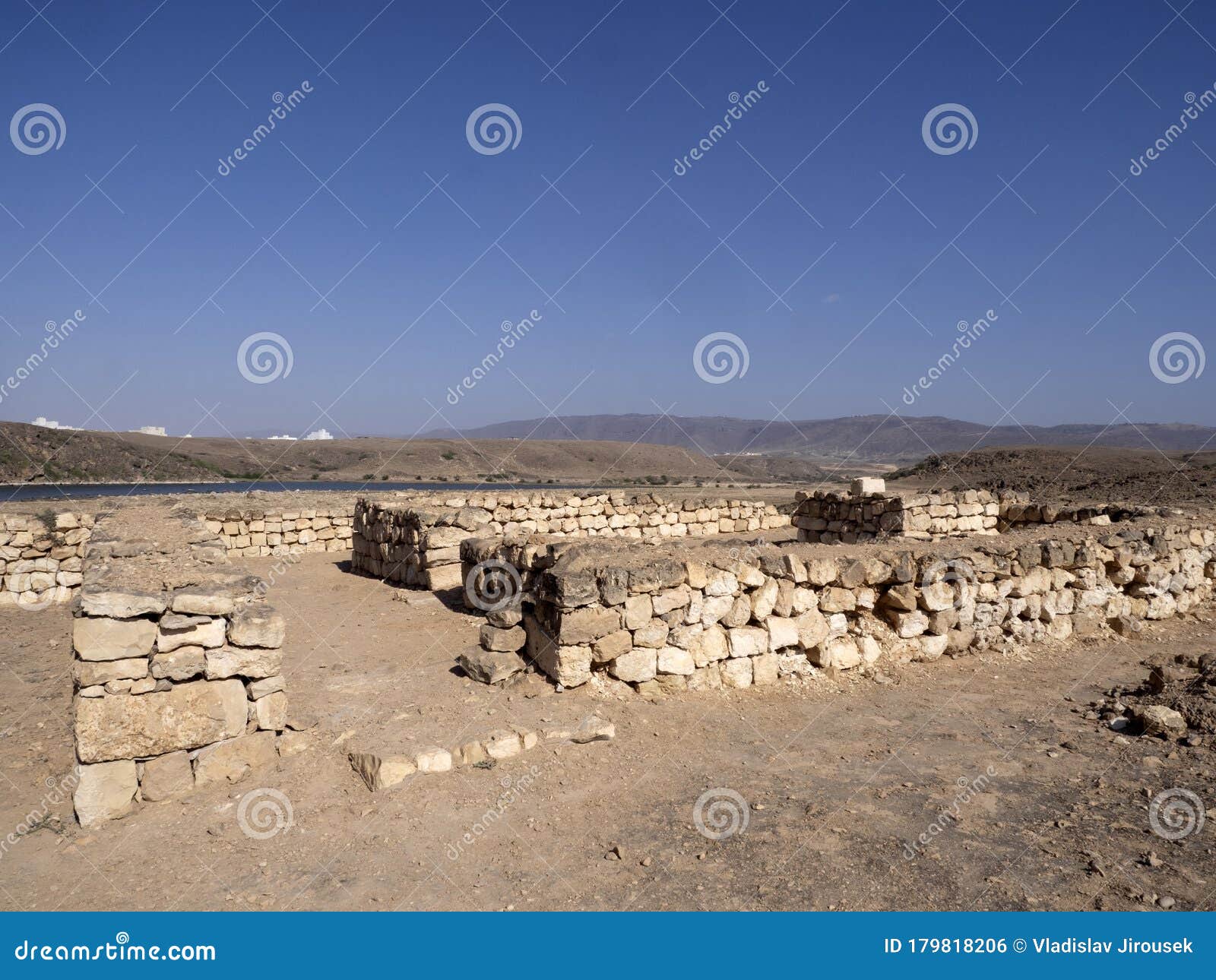 Ruins of the Old Town of Khor Rori, on the Silk Road. Oman Stock Photo ...