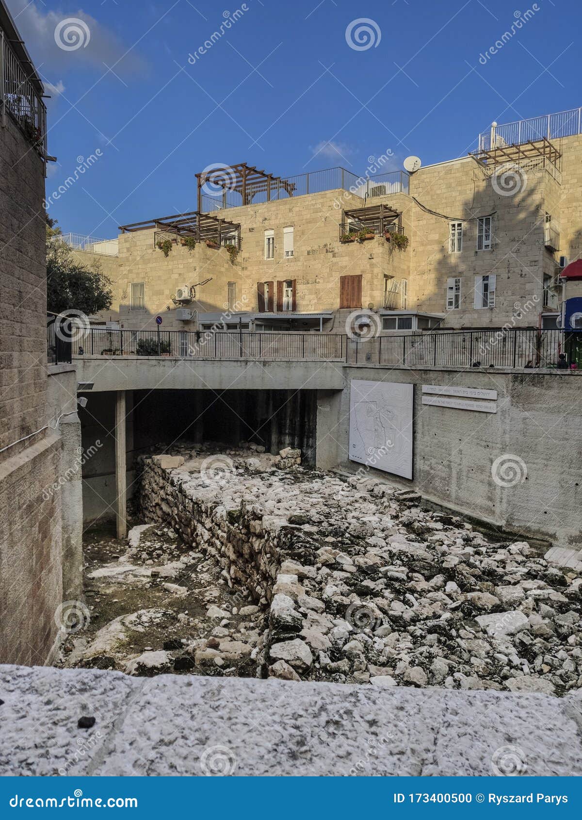 The Ruins of the Old Wall within the Old City of Jerusalem Stock Photo ...