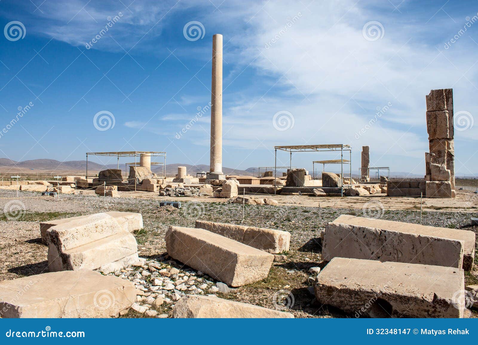 Ruins of Pasargadae stock image. Image of pasargad, empire - 32348147