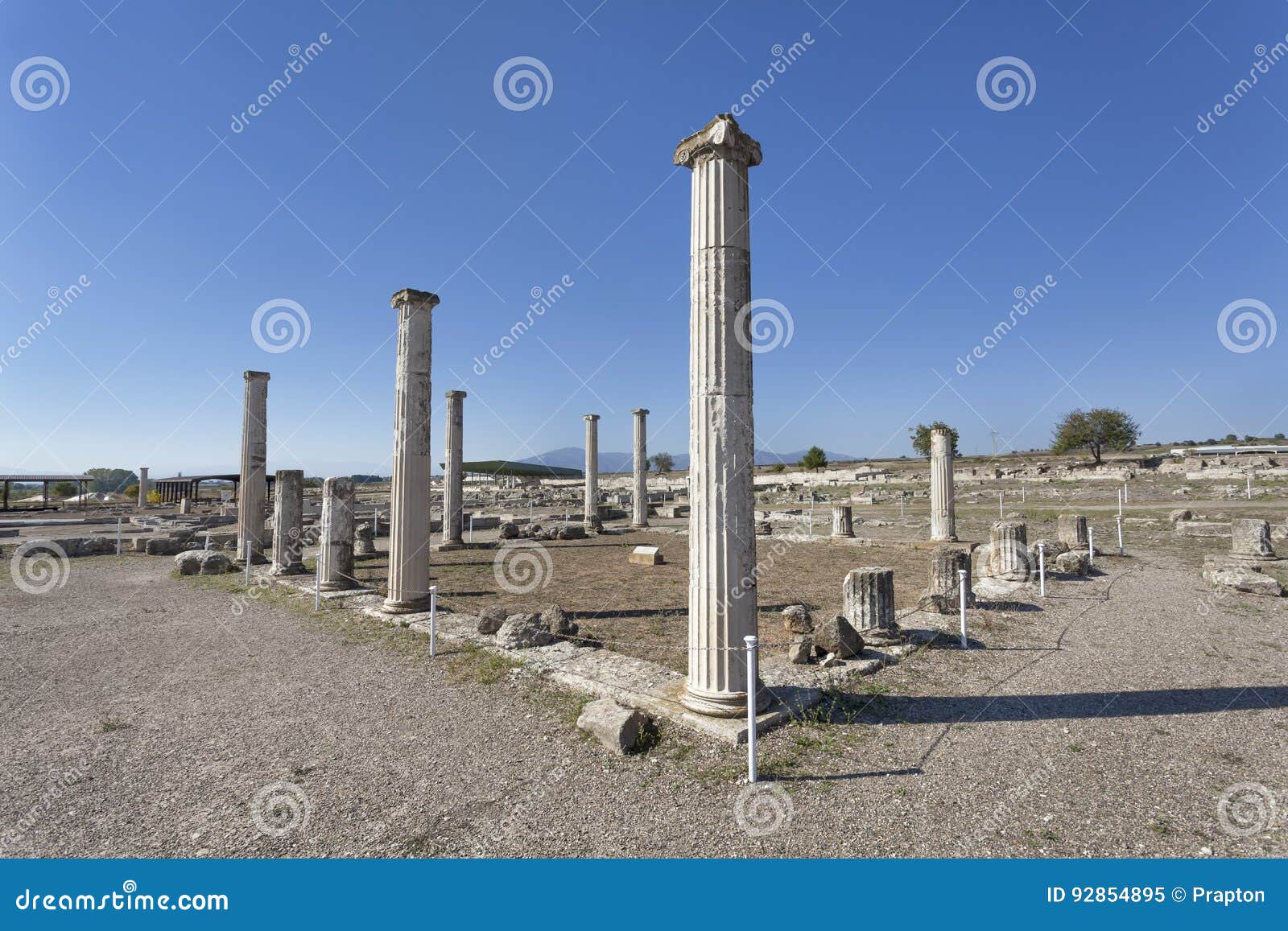 Ruins in Pella, Greece stock image. Image of monument - 92854895
