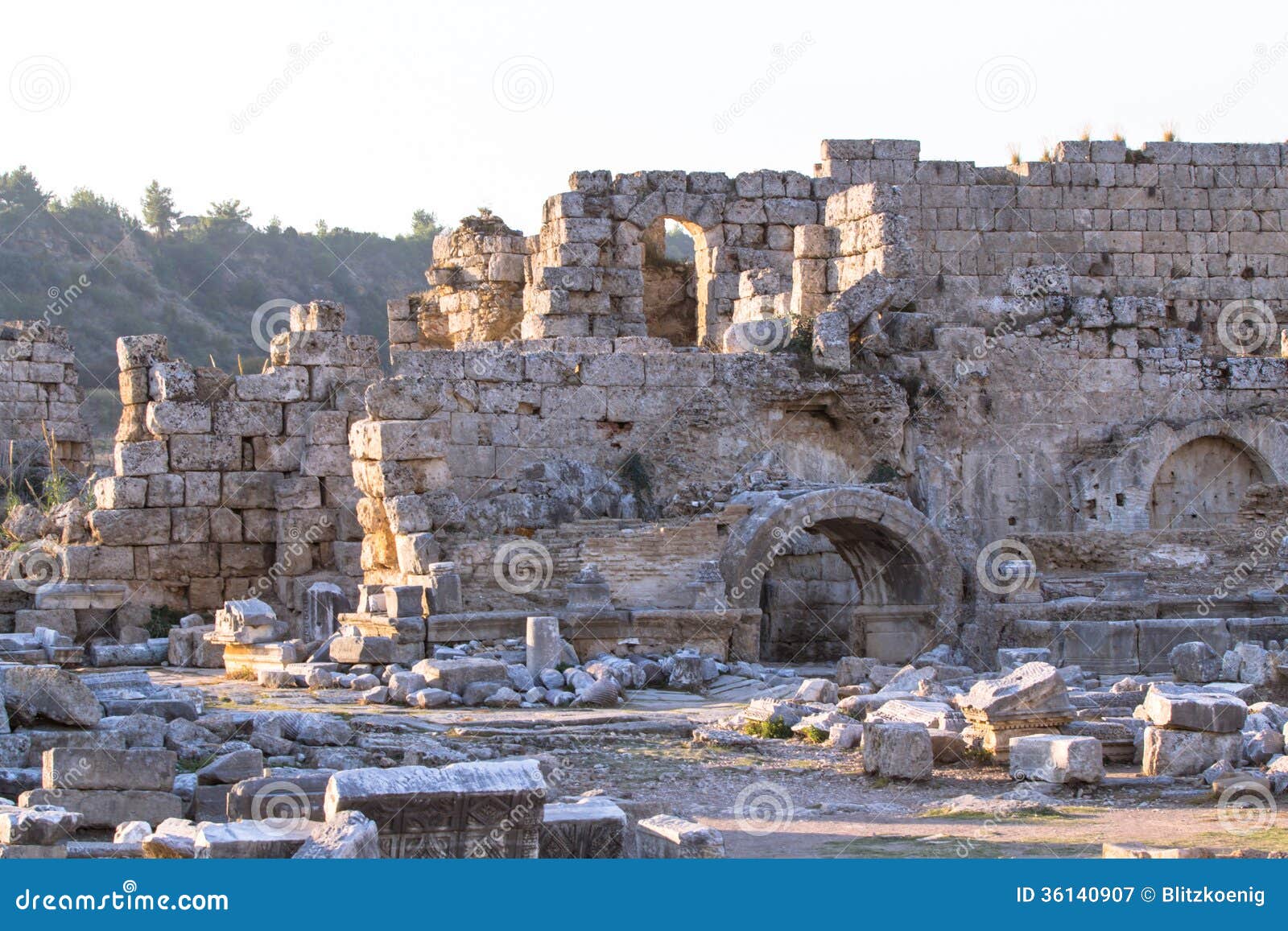 Ruins at Perge, Turkey stock image. Image of grand, antique - 36140907