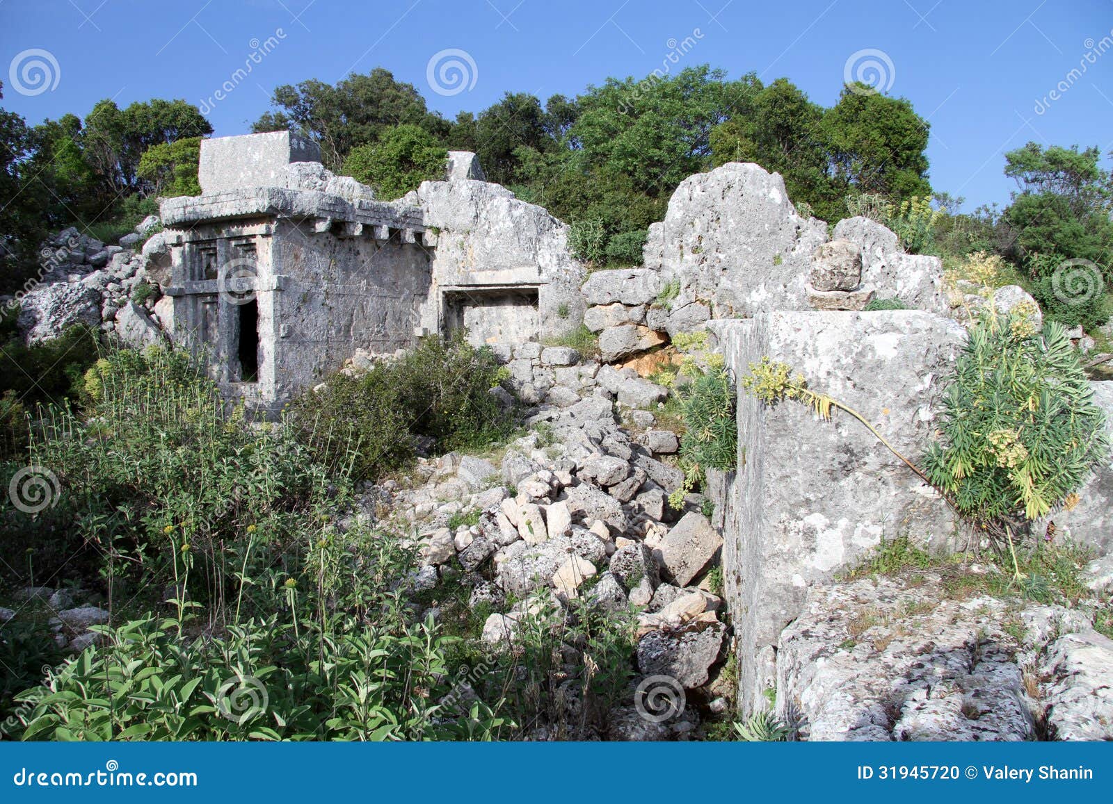 Ruins of Phellos stock photo. Image of kash, sarcophagus - 31945720
