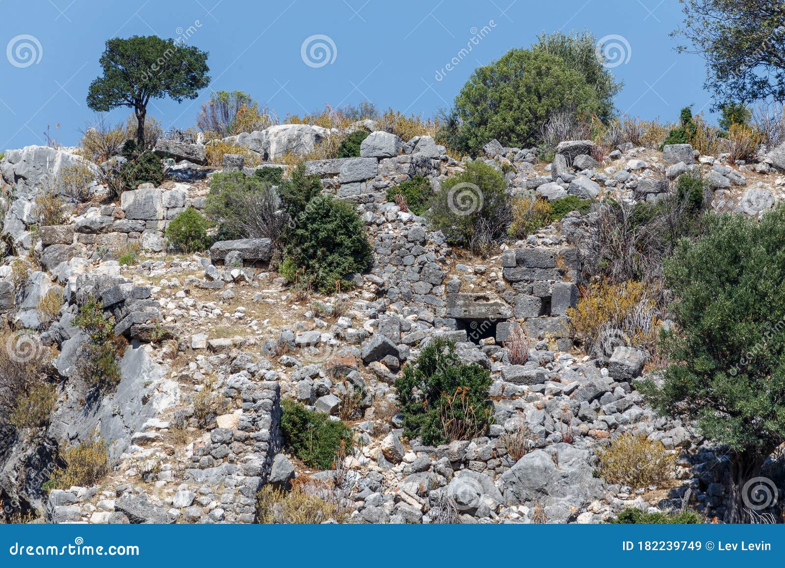 Ruins of Pinara Ancient City Stock Image - Image of pillar, city: 182239749