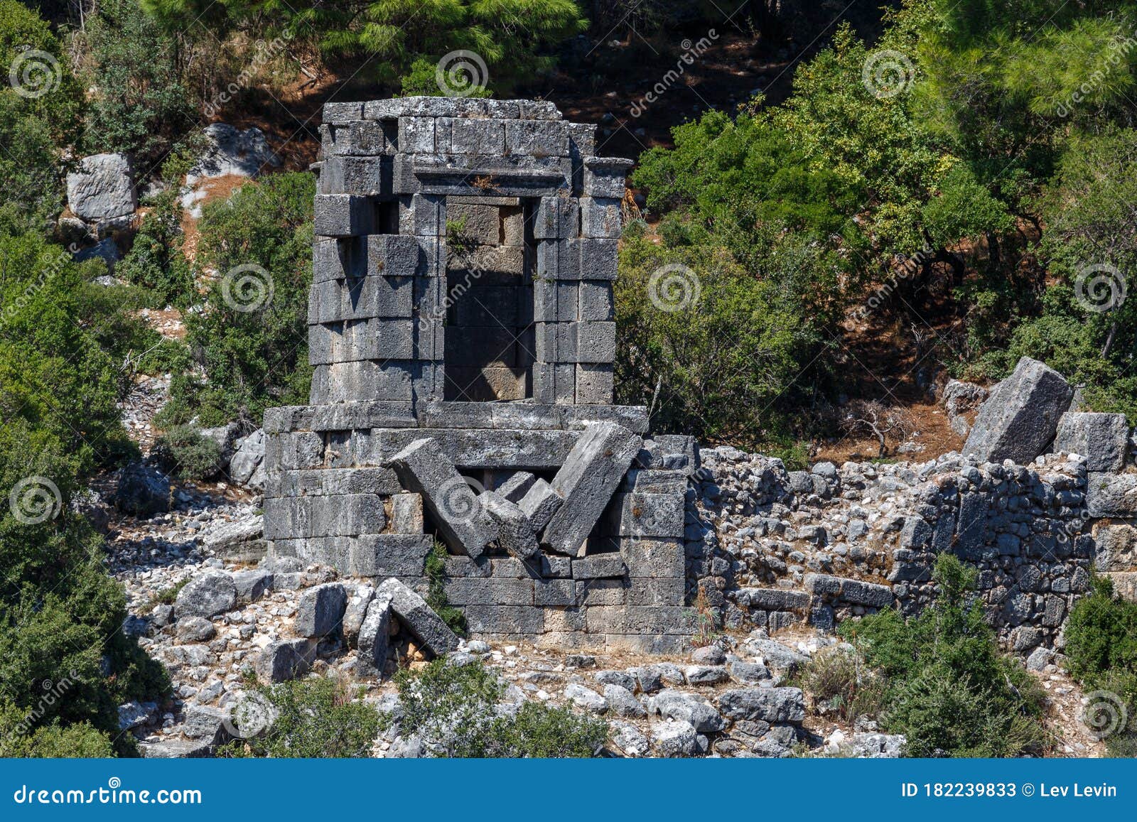 Ruins of Pinara Ancient City Stock Image - Image of culture, nature ...