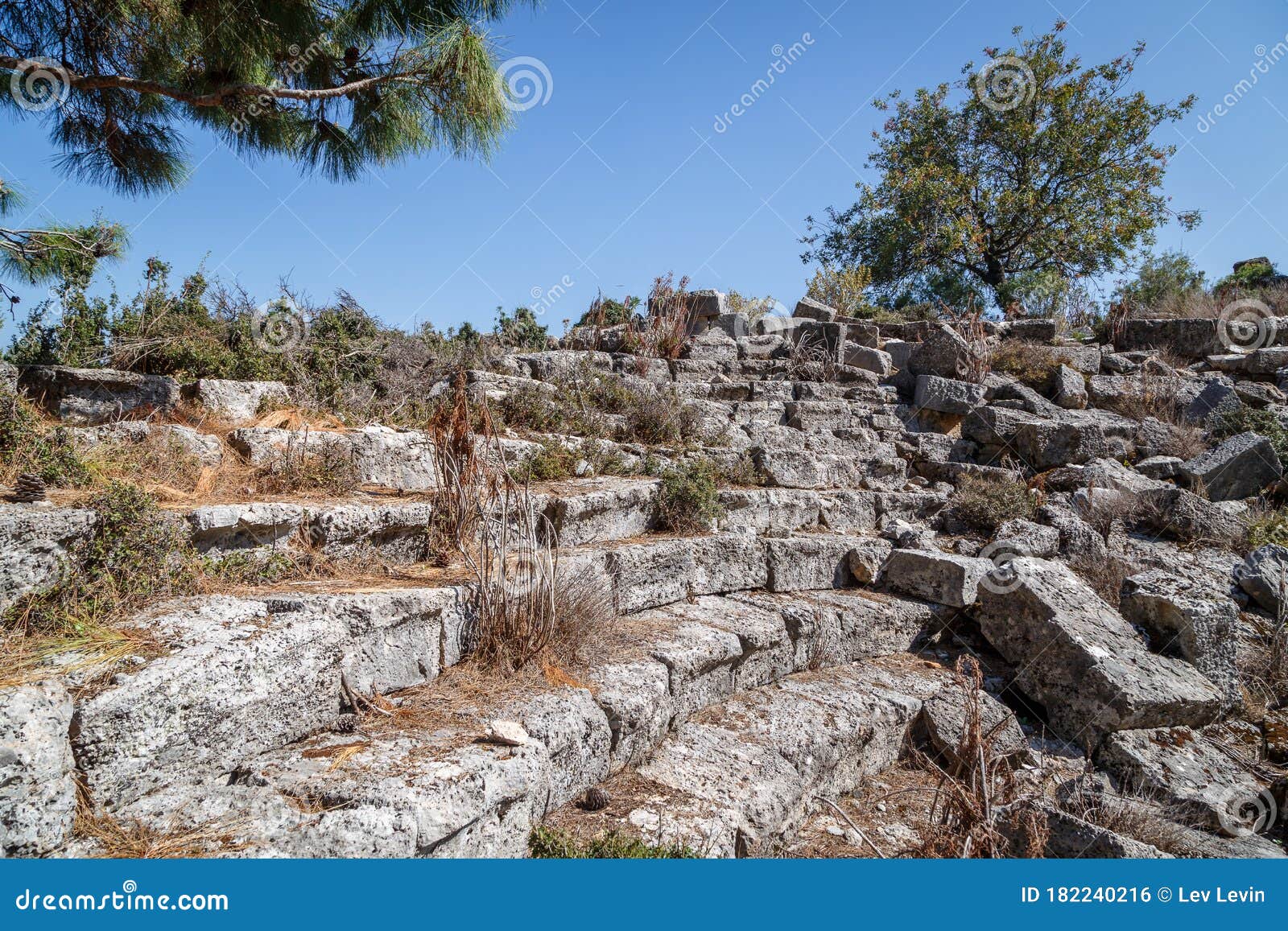 Ruins of Pinara Ancient City Stock Photo - Image of green, history ...