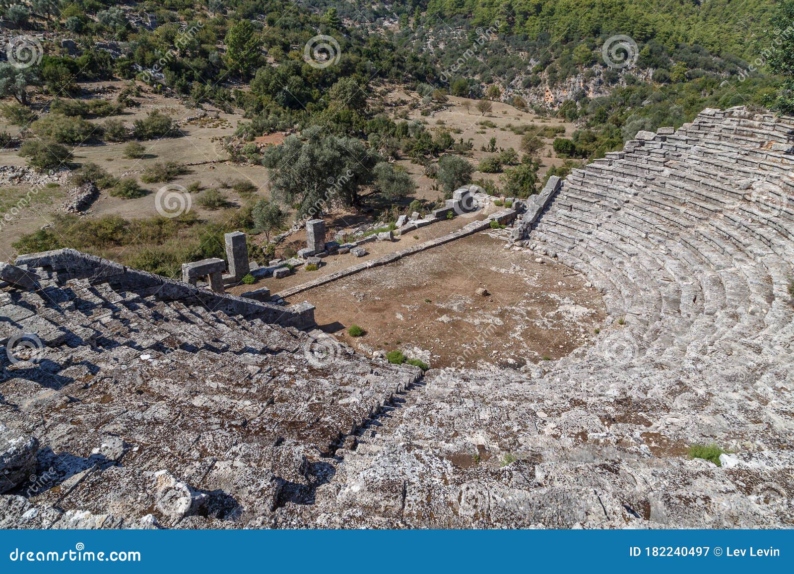Ruins of Pinara Ancient City Stock Image - Image of heritage, grave ...