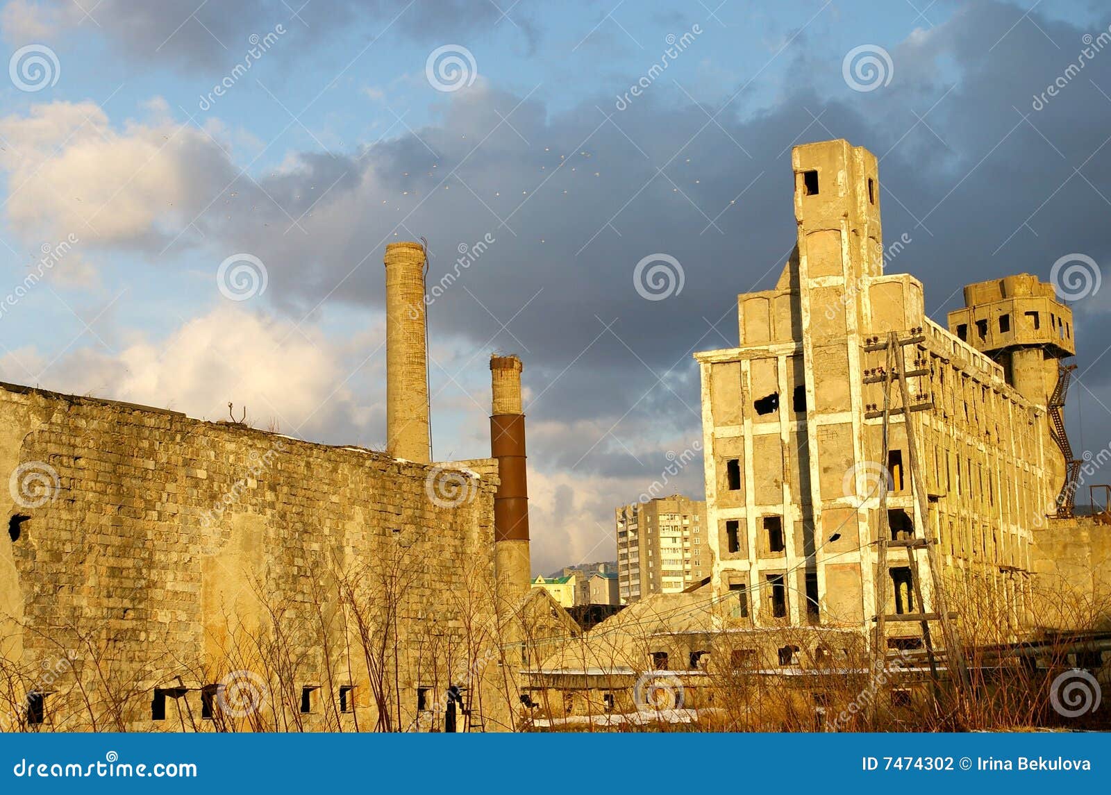 Ruins of the plant stock photo. Image of multistoried - 7474302