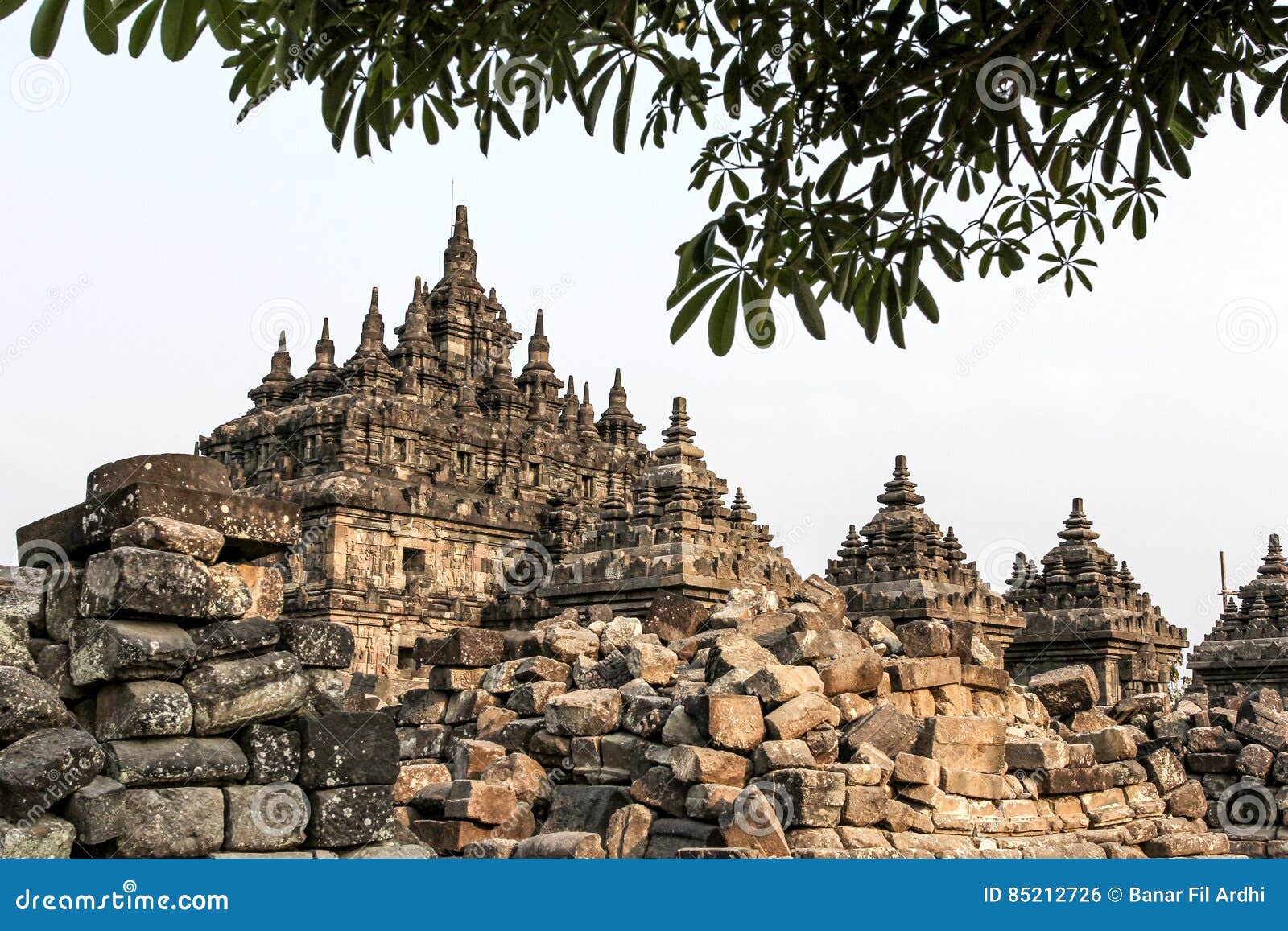 Ruins of Plaosan Temple in Java Island, Indonesia Stock Photo - Image ...