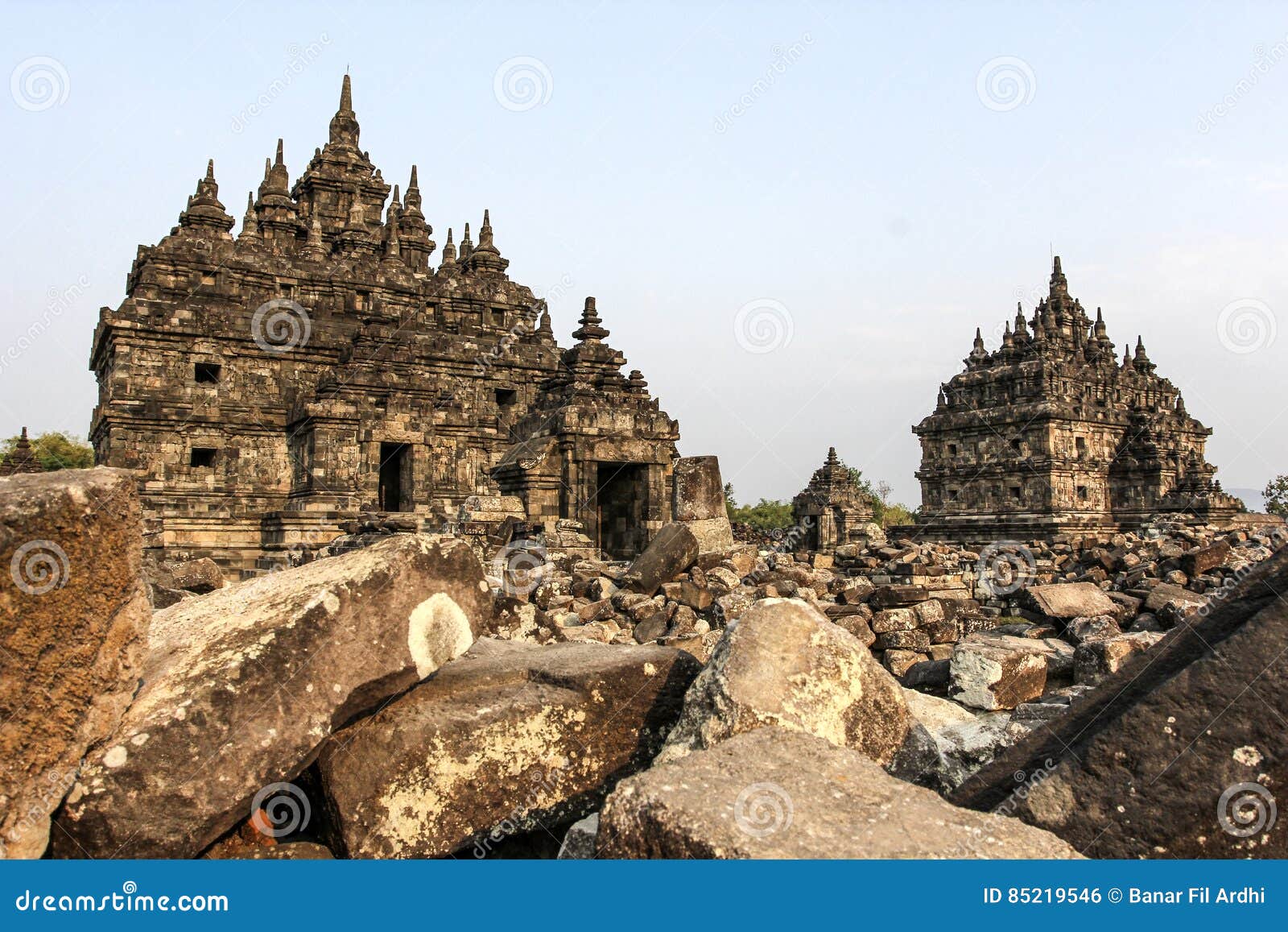 Ruins of Plaosan Temple in Java Island, Indonesia Stock Photo - Image ...