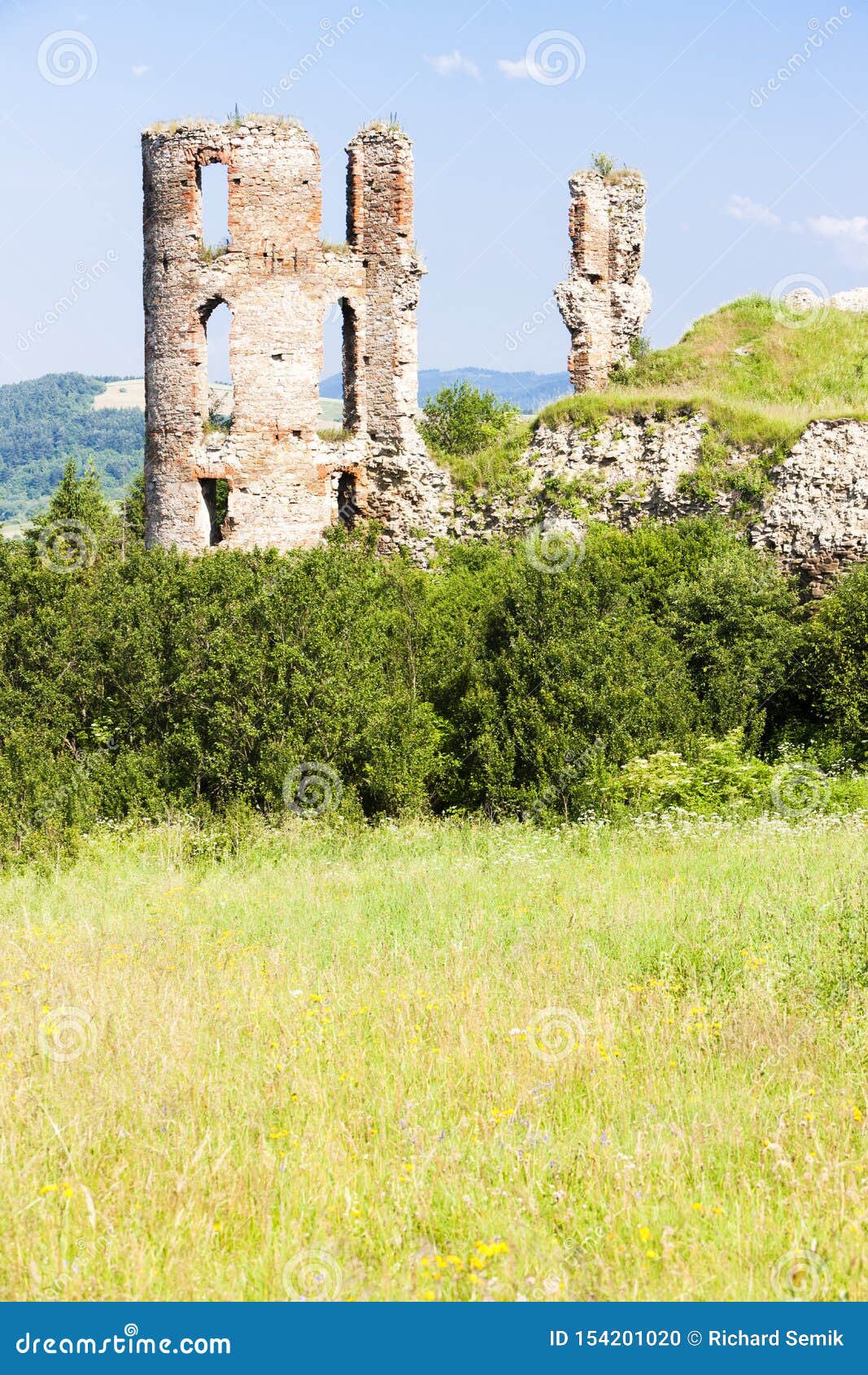 Ruins of Plavec Castle, Slovakia Stock Photo - Image of ruins, outside ...