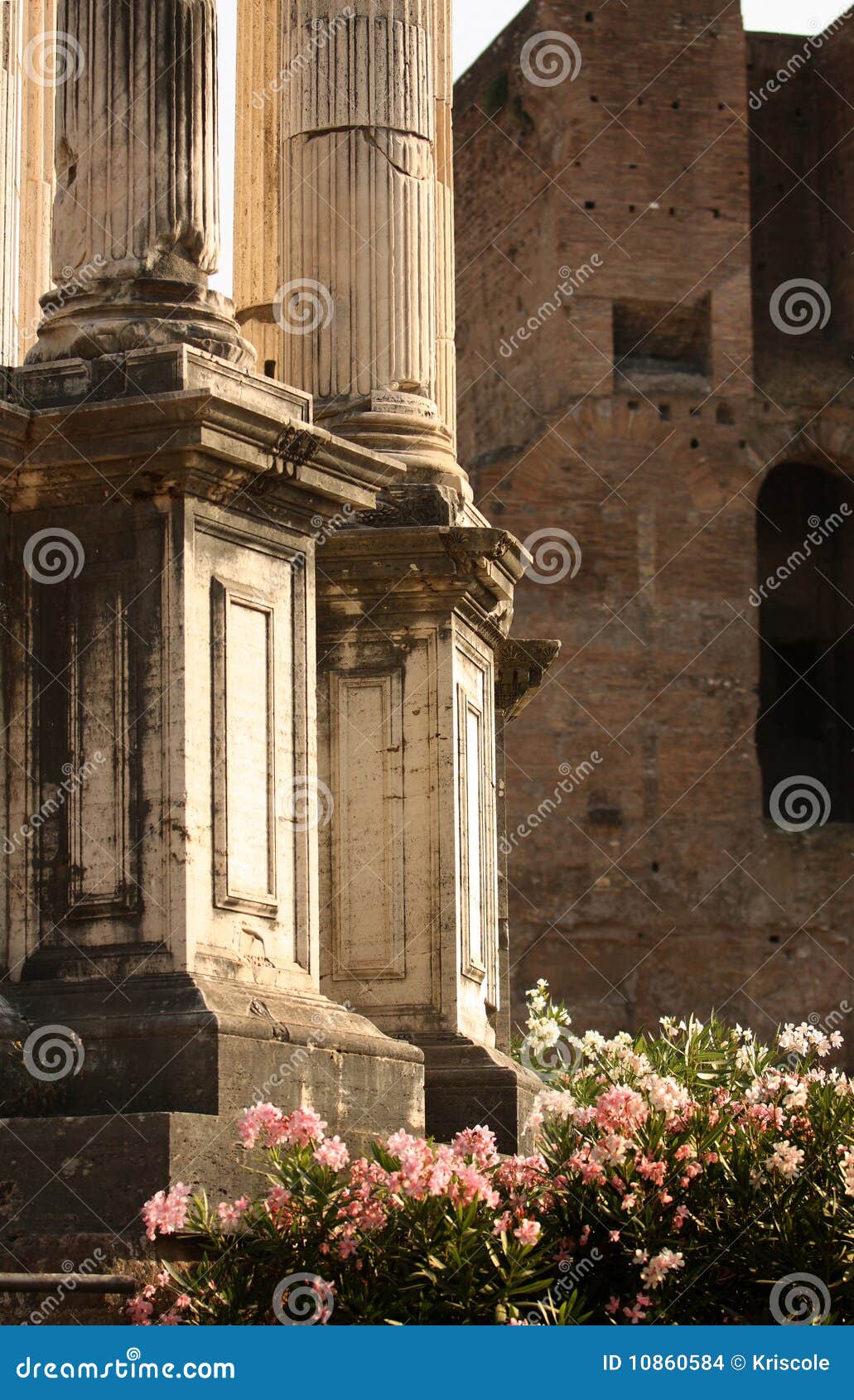 Ruins of a Portico of an Ancient Roman Temple Stock Photo - Image of ...