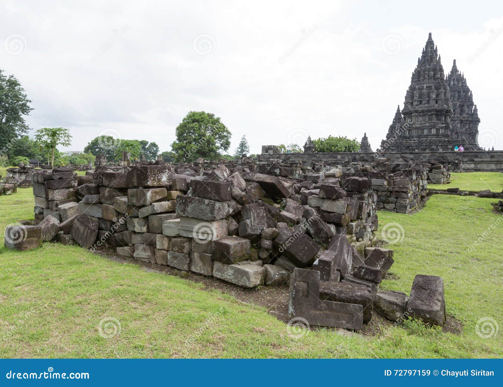 Ruins of Prambanan Temple at Indonesia Stock Image - Image of temple ...
