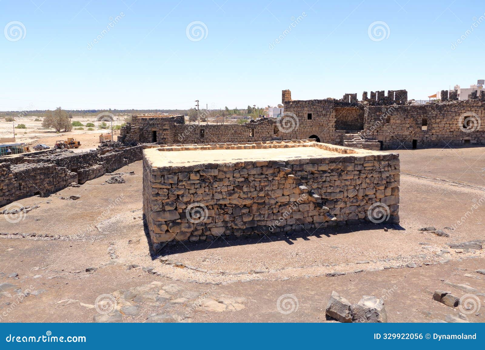 Ruins of Qasr Azraq Castle, Central-eastern Jordan, 100 Km East of ...