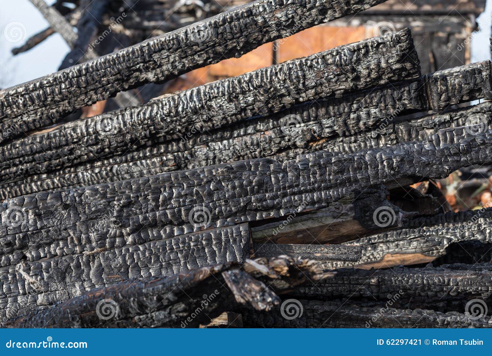 Ruins and Remains of a Burned Down House Stock Image - Image of burned ...