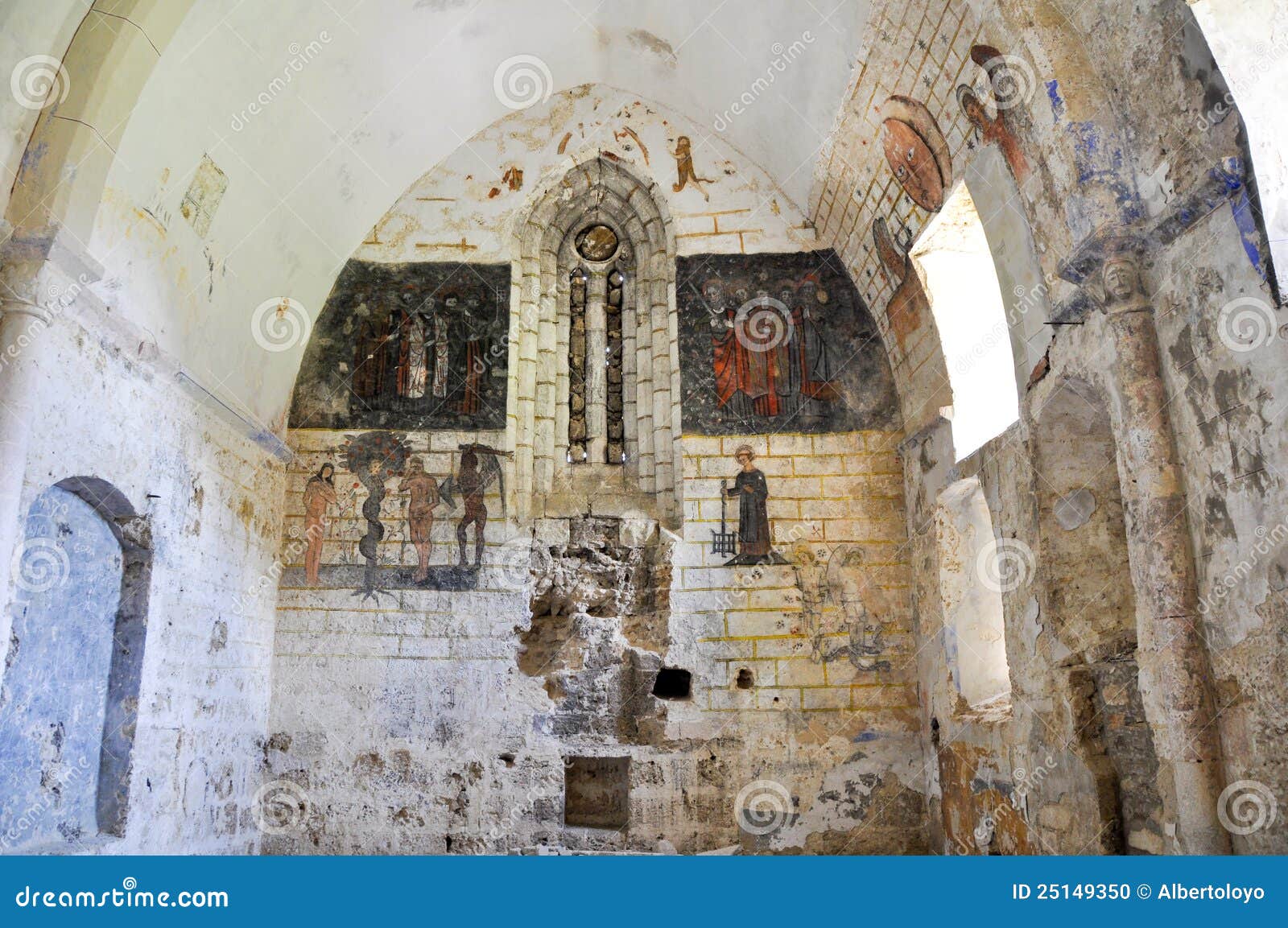 Ruins of Ribera Church (Basque Country) Stock Photo - Image of church ...